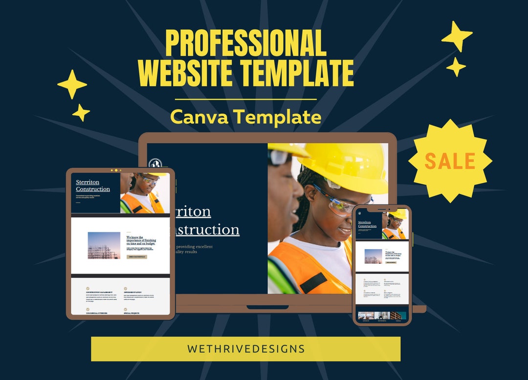 Professional Cava Website Template, Canva Website Template, Company ...