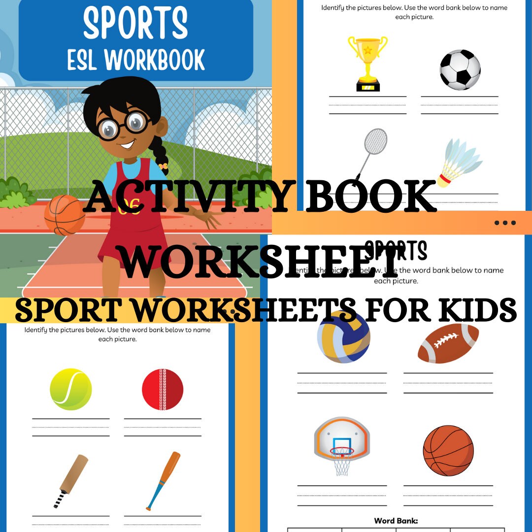 Sport-themed Activity Book Worksheet for Kids Fun and Educational ...