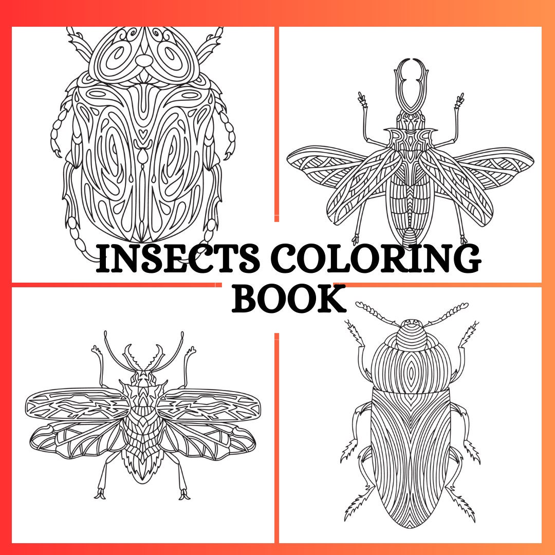 Insect Coloring Book Educational and Fun Perfect for Kids and ...