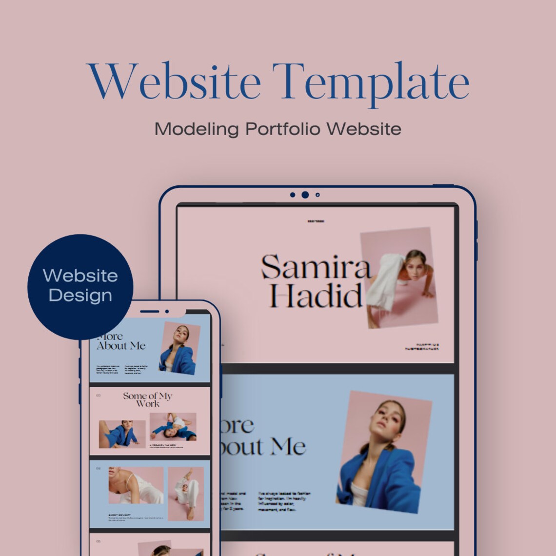 Modeling Portfolio Website Template, Canva Template, Modeling Website ...
