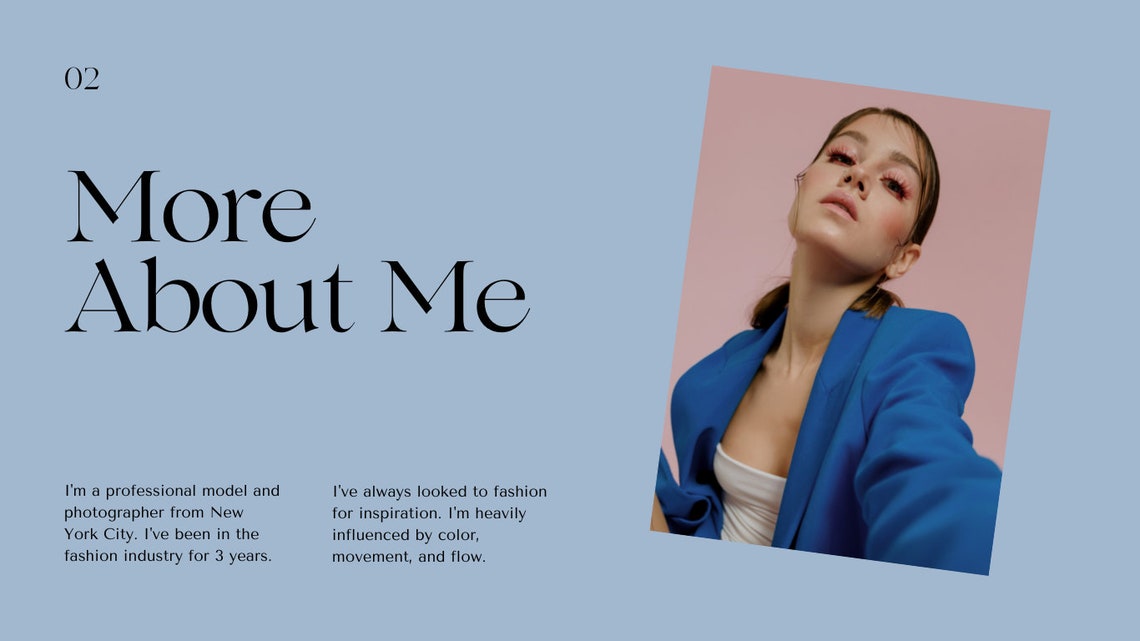 Modeling Portfolio Website Template, Canva Template, Modeling Website Template, Portfolio ...