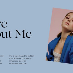 Modeling Portfolio Website Template, Canva Template, Modeling Website Template, Portfolio ...