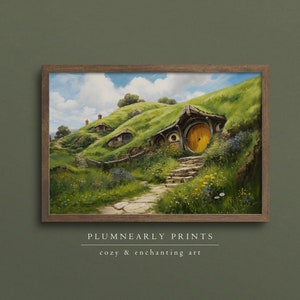 Hobbit House Painting Art Print Poster, the Shire Wall Art, Hobbitcore ...