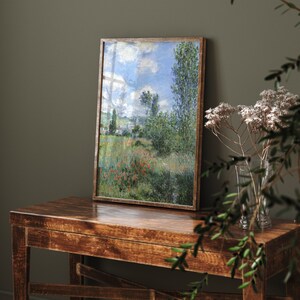 Monet French Country Landscape Oil Painting Digital Art Print, Poppy ...