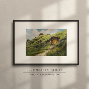 Hobbit House Painting Art Print Poster, the Shire Wall Art, Hobbitcore ...