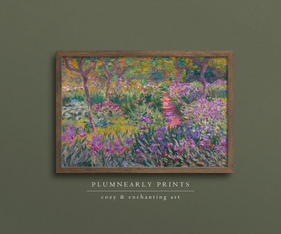 Monet French Country Garden Landscape Impressionist Oil Painting Art ...