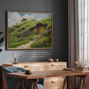 Hobbit House Painting Art Print Poster, the Shire Wall Art, Hobbitcore ...