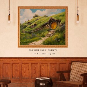 Hobbit House Painting Art Print Poster, the Shire Wall Art, Hobbitcore ...