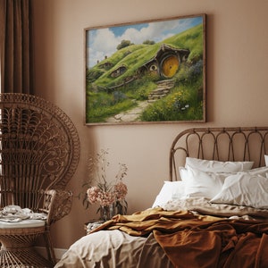 Hobbit House Painting Art Print Poster, the Shire Wall Art, Hobbitcore ...