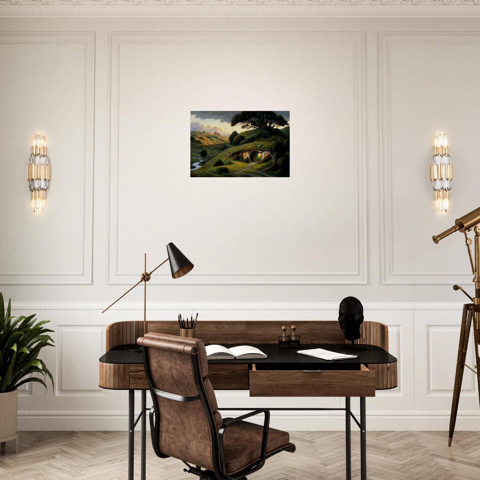 The Shire Oil Painting Print. Hobbitcore Decor. Hobbit Hole - Etsy