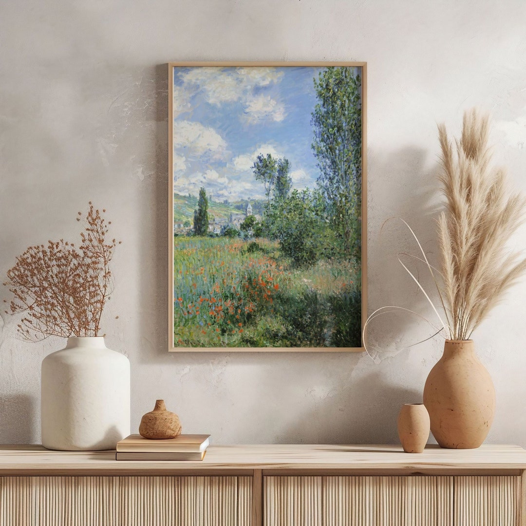 Monet French Country Landscape Impressionist Oil Painting Art Print ...