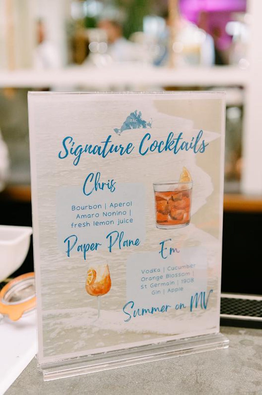Beach Vibe Signature Drink Signage - CUSTOM ORDER - Etsy