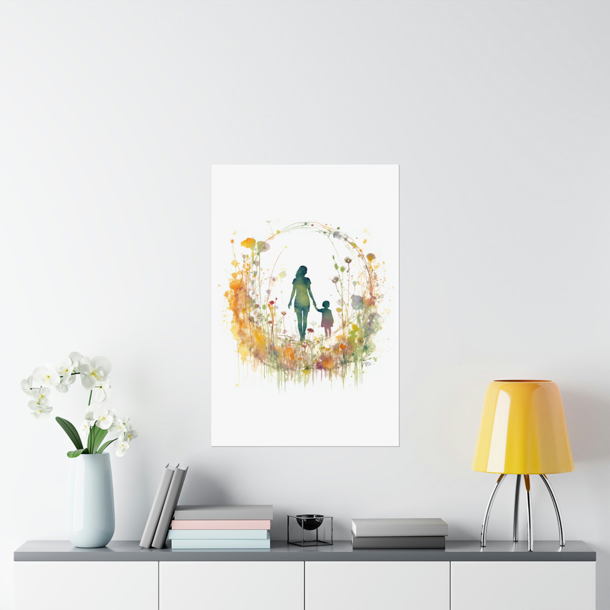 Watercolor Mothers Day Art, Watercolor Art, Mothers Day Art, Mothers ...