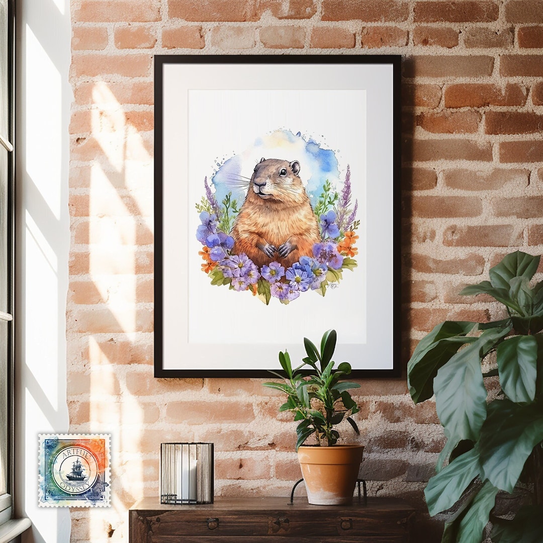 Watercolor Groundhog, Watercolor Art, Painting, Animals, Groundhog ...