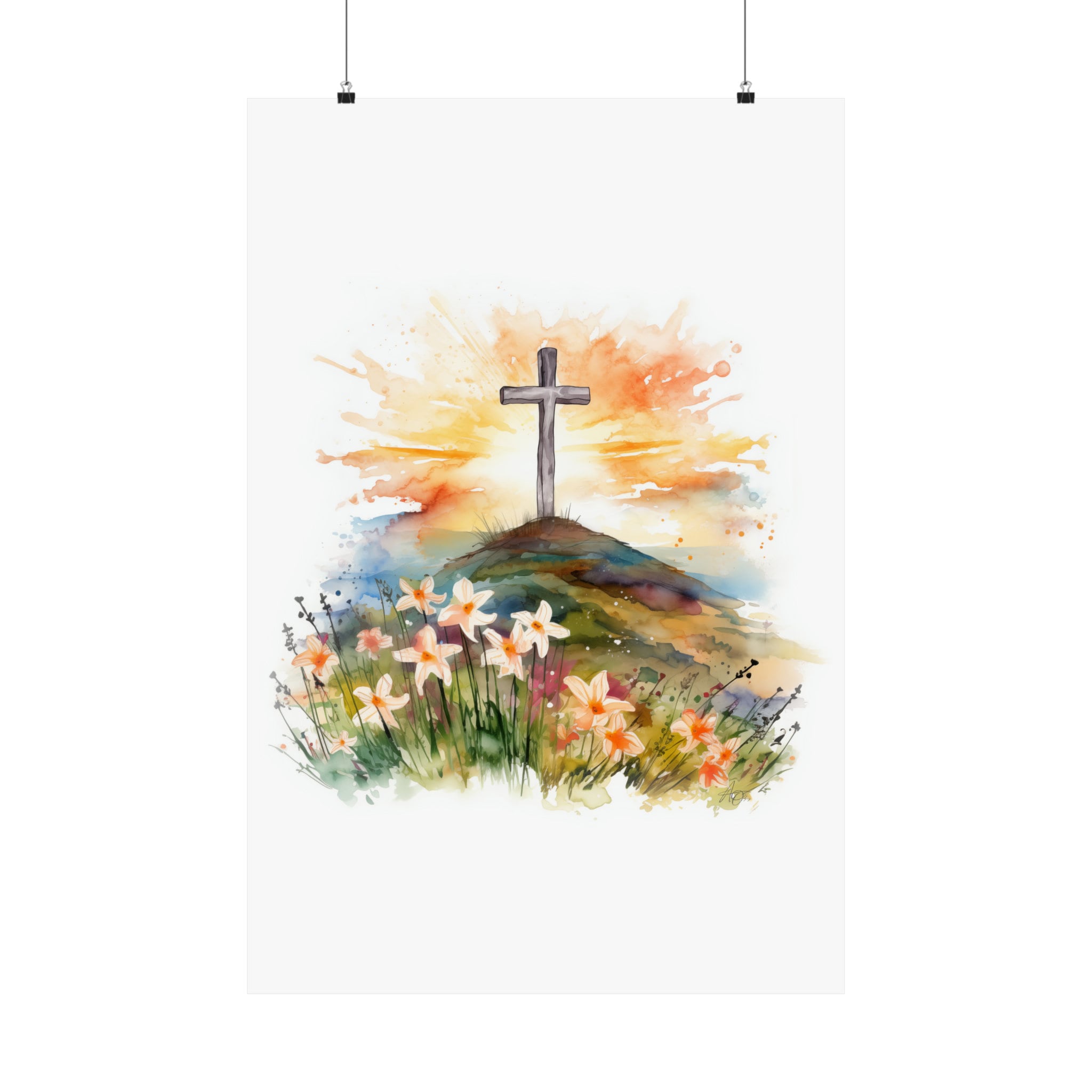 Watercolor Easter Cross, Watercolor Art, Easter Art, Easter, Easter ...