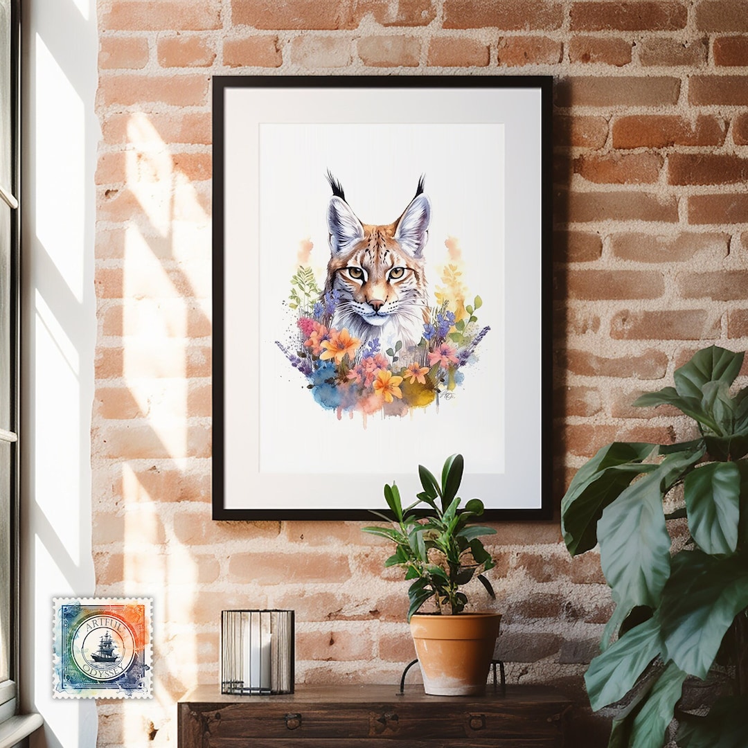 Watercolor Bobcat, Watercolor Art, Painting, Animal Prints, Bobcat ...