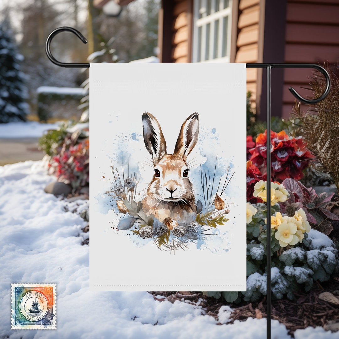 Watercolor Snowshoe Hare, Watercolor Art, Winter, Snow Bunny, Rabbit ...