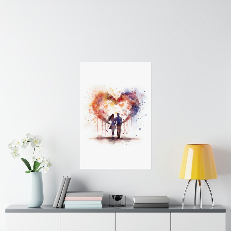 Watercolor Couple, Watercolor Art, Valentines Day Art, Valentine Prints ...