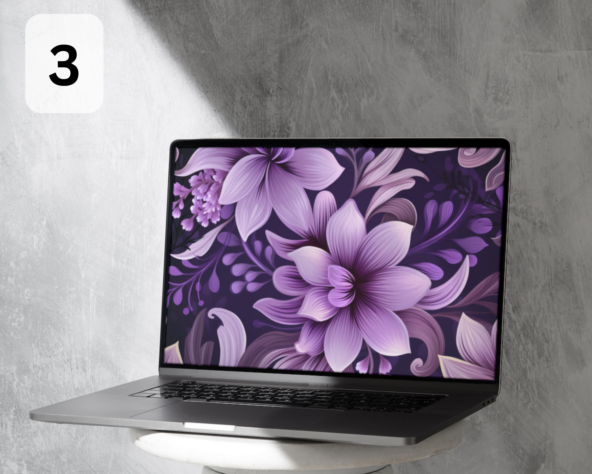 8 Seamless Purple Flower Patterns Designs | Instant Download - Etsy