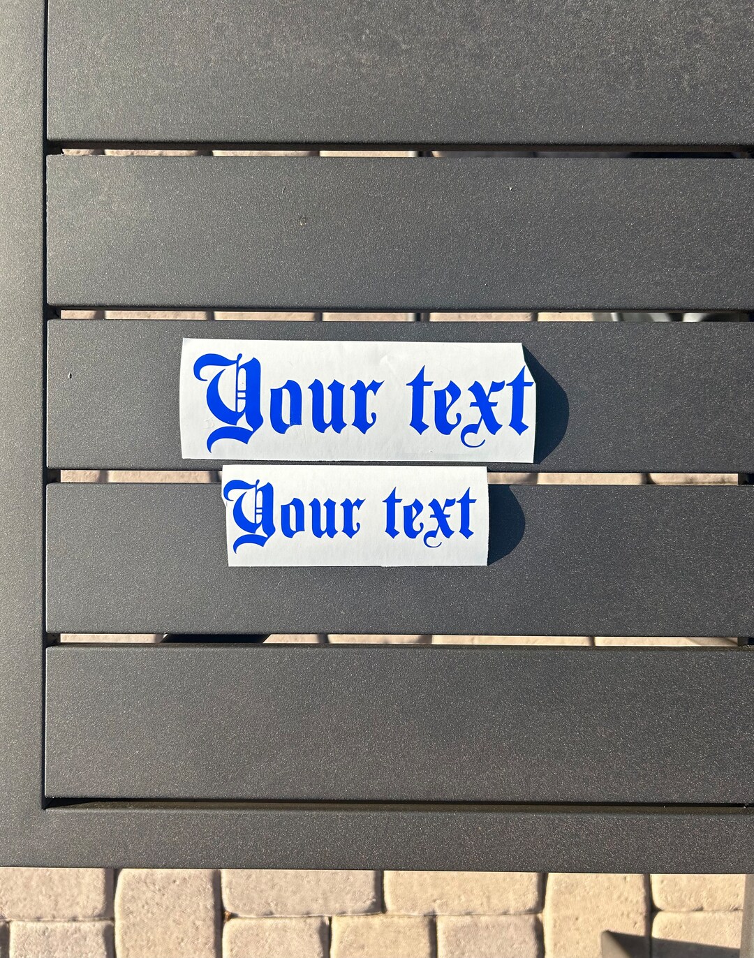 Custom Vinyl Decals Old English Font 21 Colors - Etsy