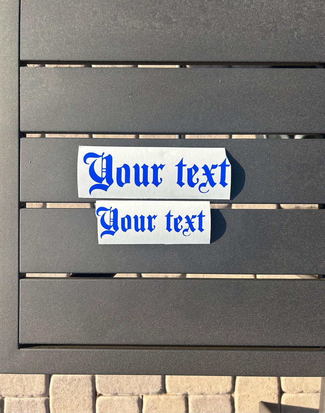 Custom Vinyl Decals Old English Font 21 Colors - Etsy