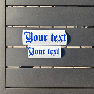 Custom Vinyl Decals Old English Font 21 Colors - Etsy