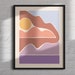 Desert Landscape Shapes Boho Printable Wall Art | Desert Sunset ...