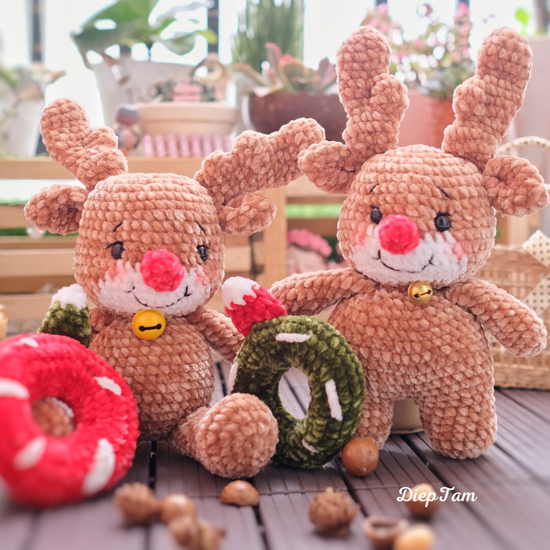 Crochet Pattern Reindeer 2in1/crochet Reindeer 2in1/pattern Christmas ...