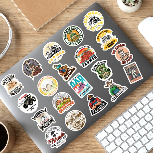 Farmer Sticker - Etsy