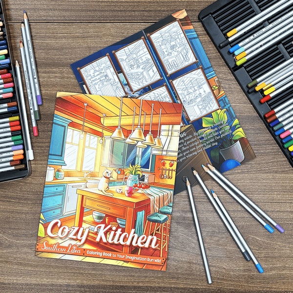 Southern Lotus Coloring Book - Etsy