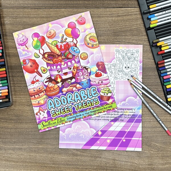 Southern Lotus Coloring Book - Etsy