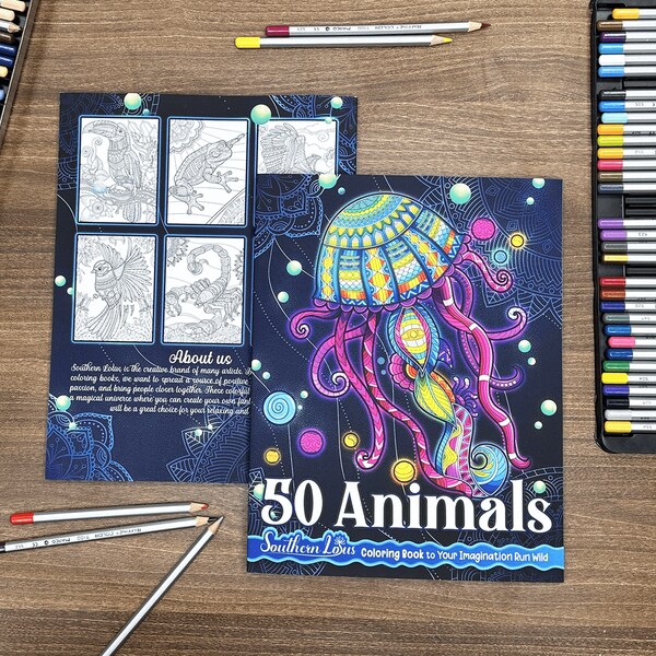 Southern Lotus Coloring Book - Etsy