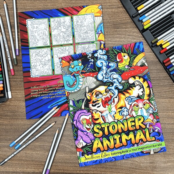 Southern Lotus Coloring Book - Etsy