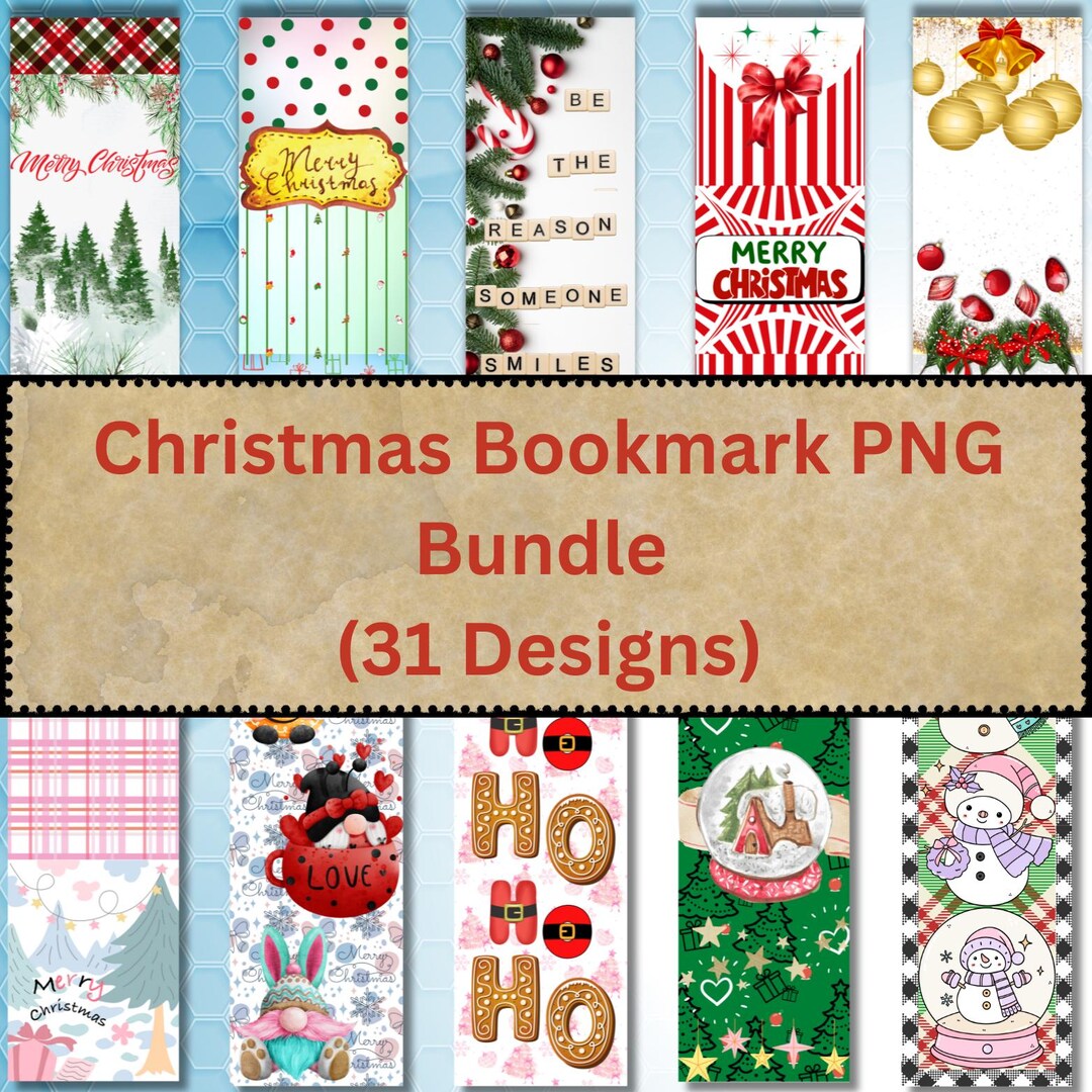 Printable Christmas Bookmark Set | Winter Book Lover Gifts | Digital ...