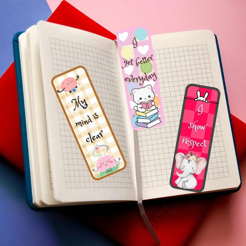 Affirmation Bookmarks for Kids Printable, Growth Mindset Bookmarks ...