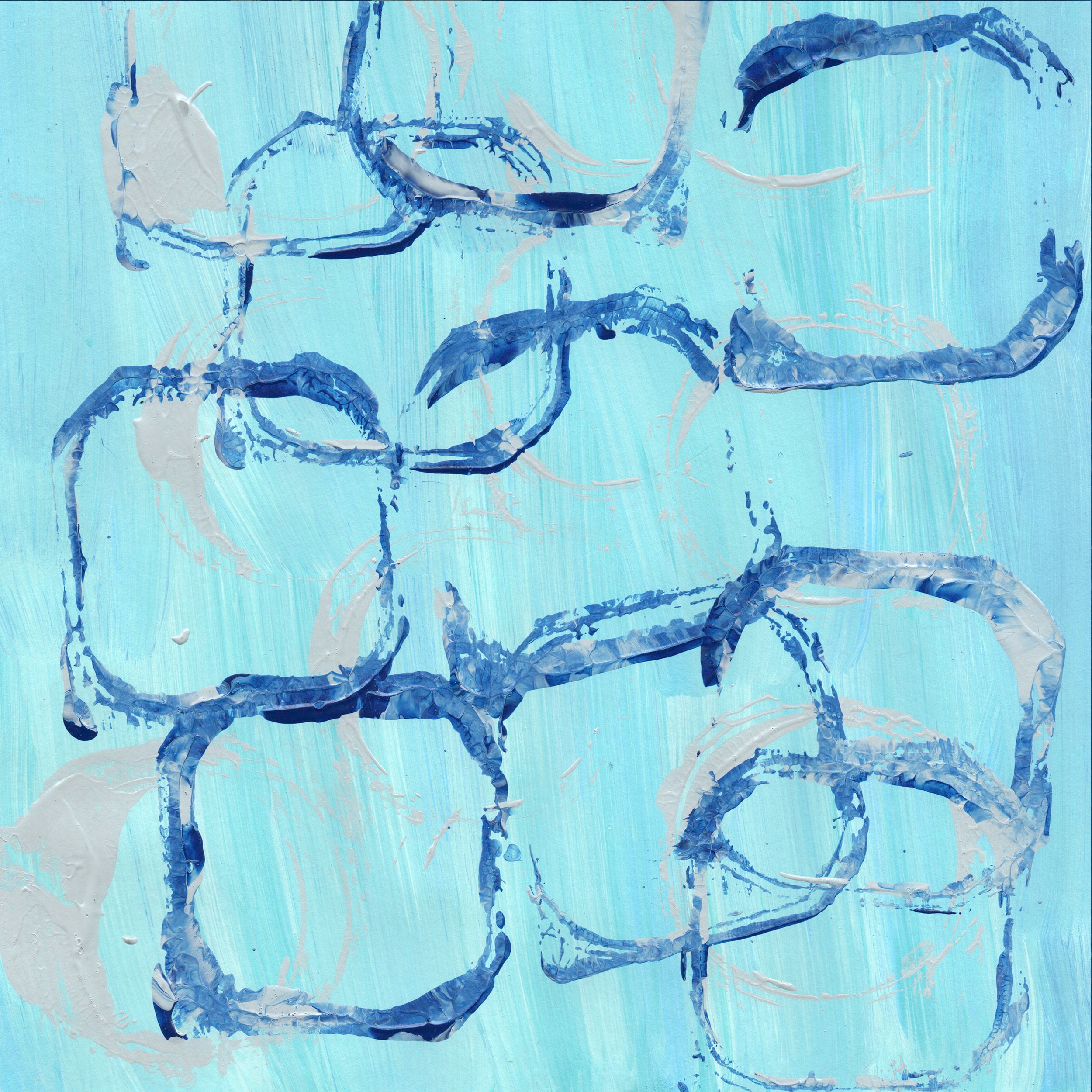 Retro Blues 12x12 Collage Papers, Instant Digital Download - Etsy