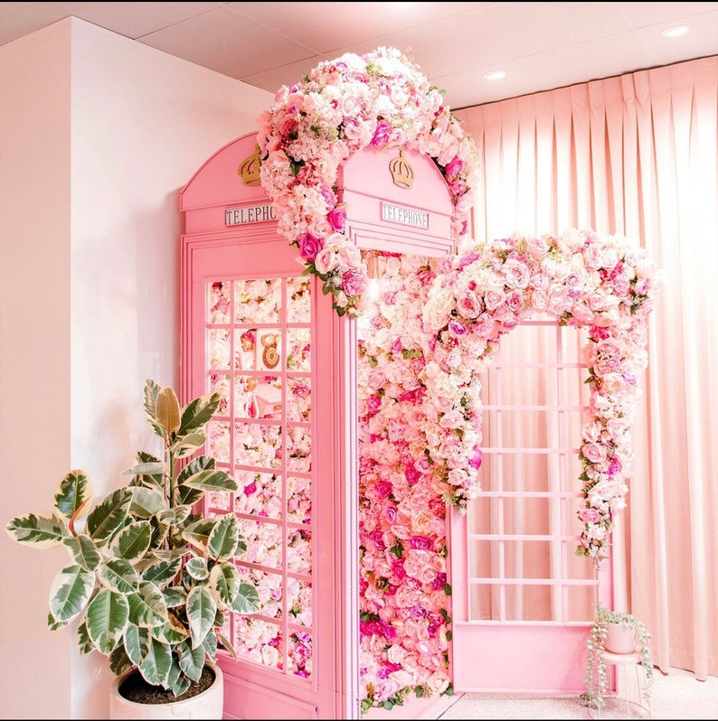 Pink Telephone Photo Booth Salon Photo Decoration Metal - Etsy