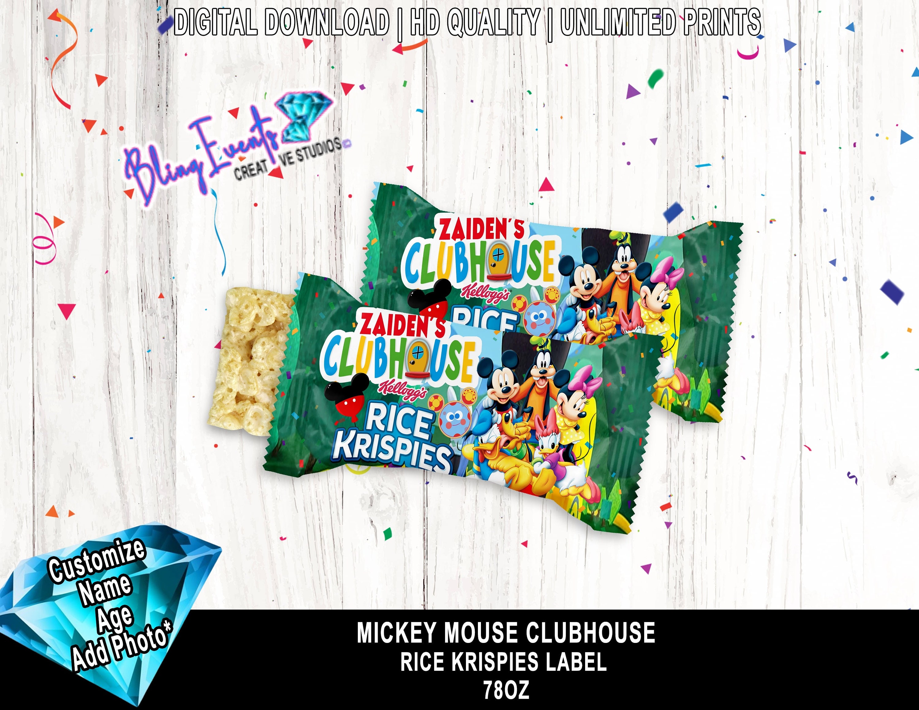 Mickey Mouse Clubhouse Chip Bag - Water Bottle Label - Loot Bag Label ...