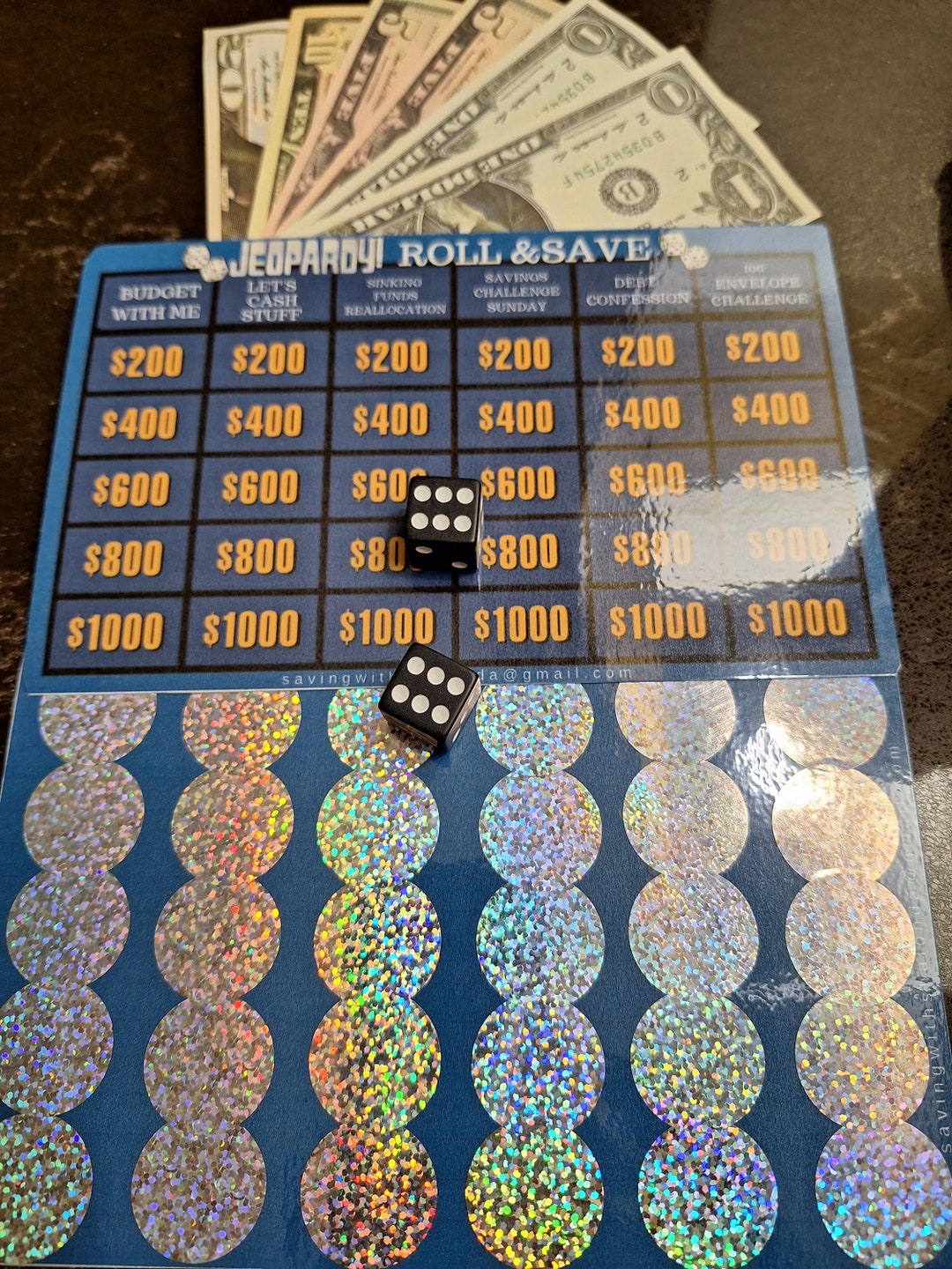 A5 Jeopardy Scratch N Save Savings Challenge - Etsy