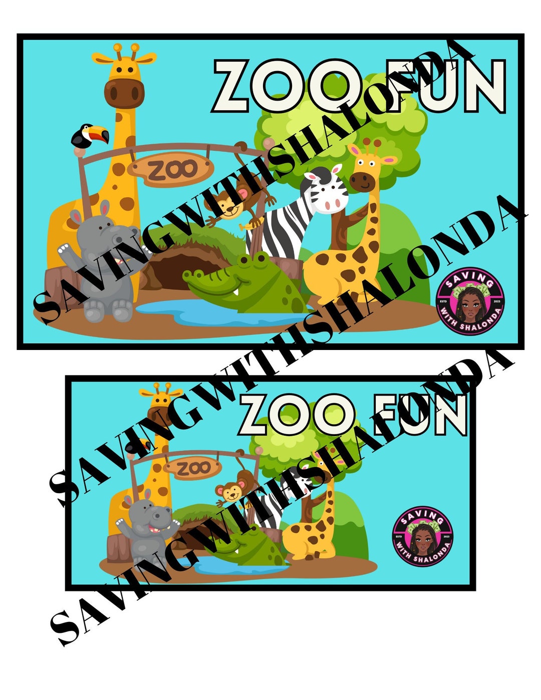 8.5X11 Zoo Fun MONTHLY KIT - Etsy