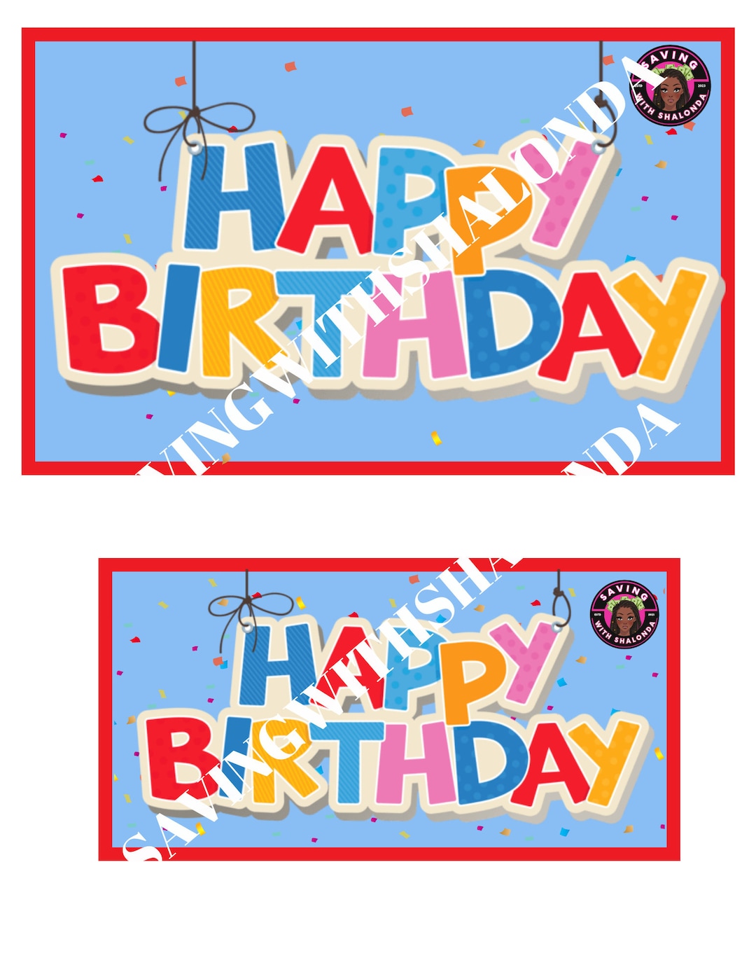 8.5X11 Happy Birthday MONTHLY KIT - Etsy