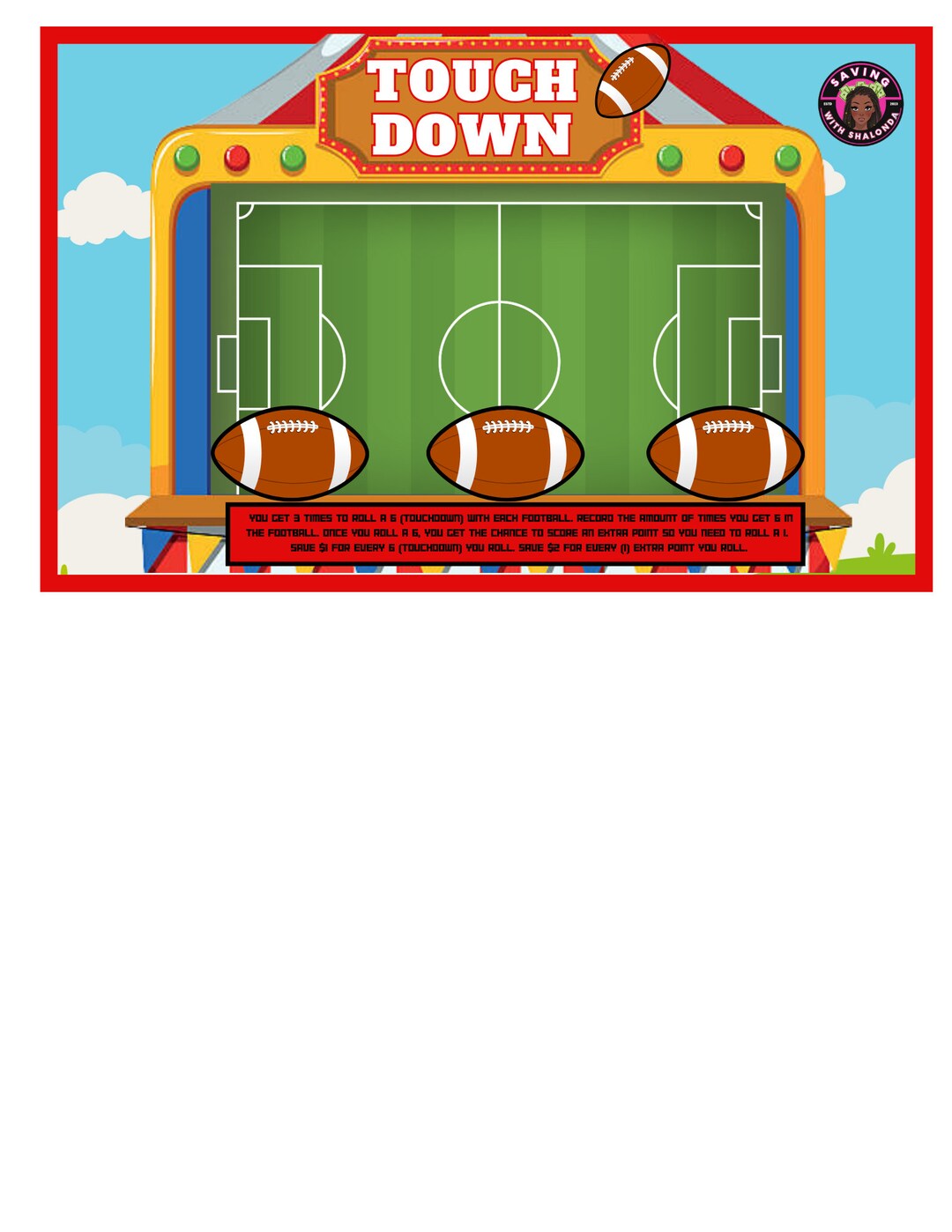 A5 CARNIVAL TOUCHDOWN - Etsy Australia