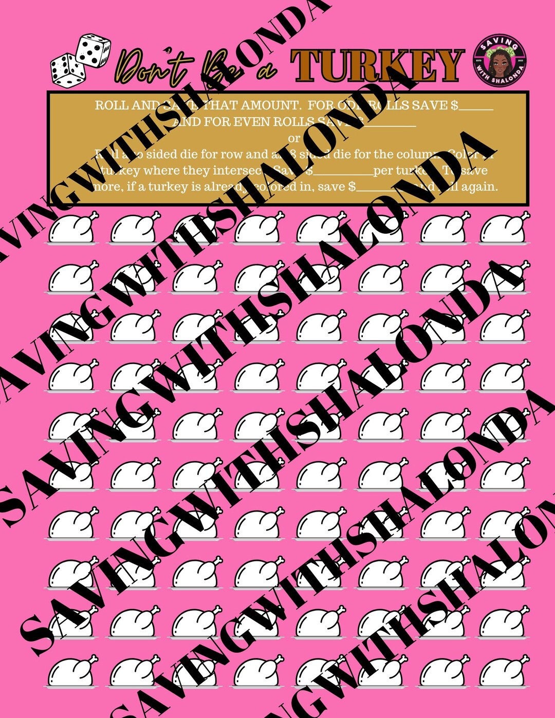 8.5X11 PINK SWS 4K Thanksgiving Freebies - Etsy