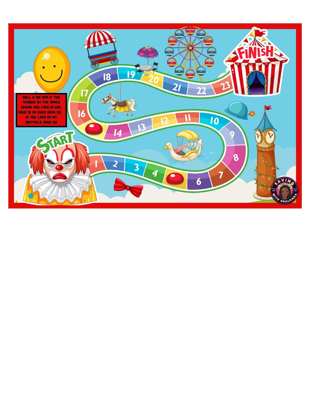 A5 CARNIVAL Gameboard - Etsy