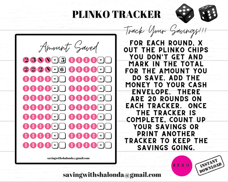 PLINKO Game Show Savings Challenge /the Price is Right/game - Etsy