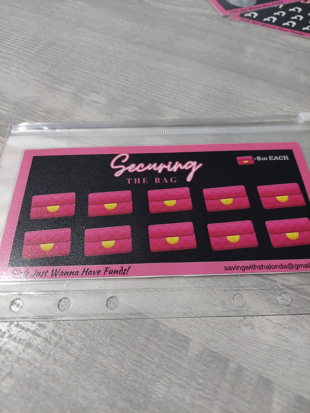 A6 Savings Challenge-self Care-securing the Bag - Etsy