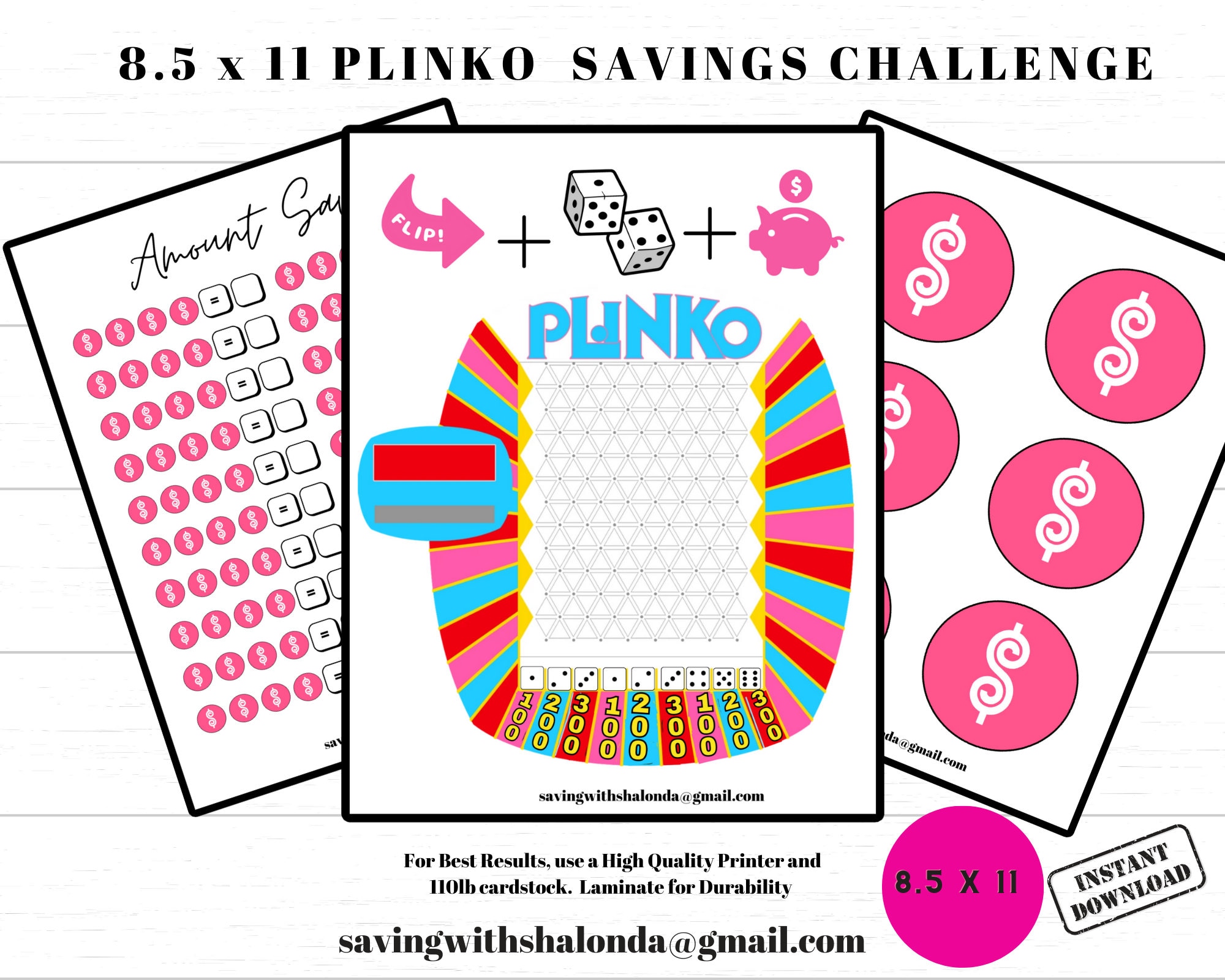 PLINKO Game Show Savings Challenge /the Price is Right/game - Etsy