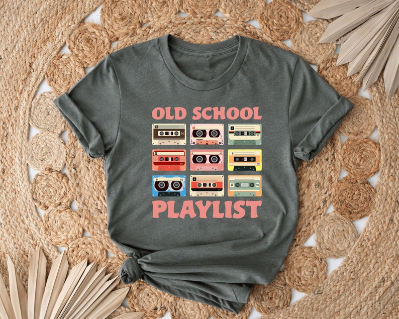 Old School Playlist T-shirt 80s 90s Retro Music Shirt Tape - Etsy