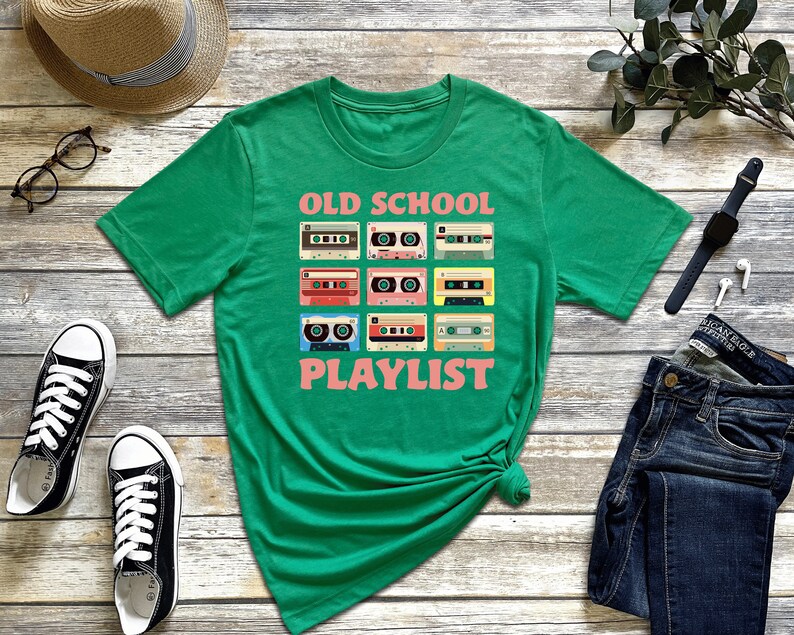 Old School Playlist T-shirt 80s 90s Retro Music Shirt Tape - Etsy