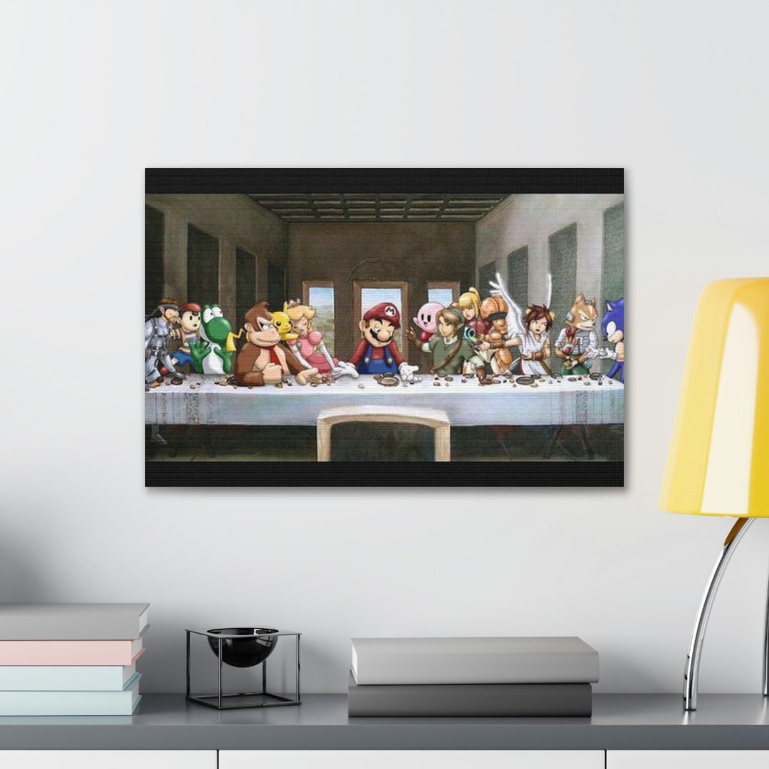 Mario Last Supper Canvas Gallery Wraps - Etsy